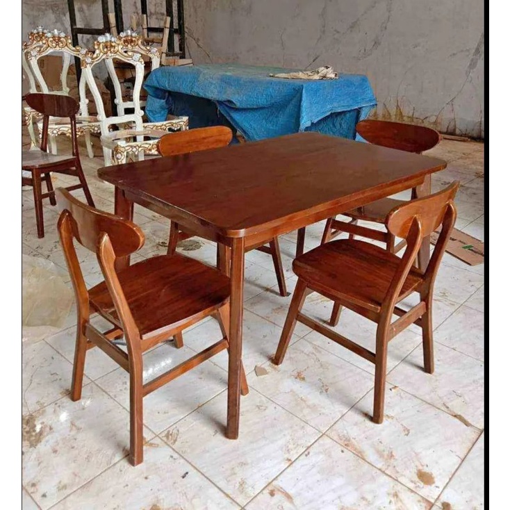 Jual meja makan minimalis ropan jati | Shopee Indonesia