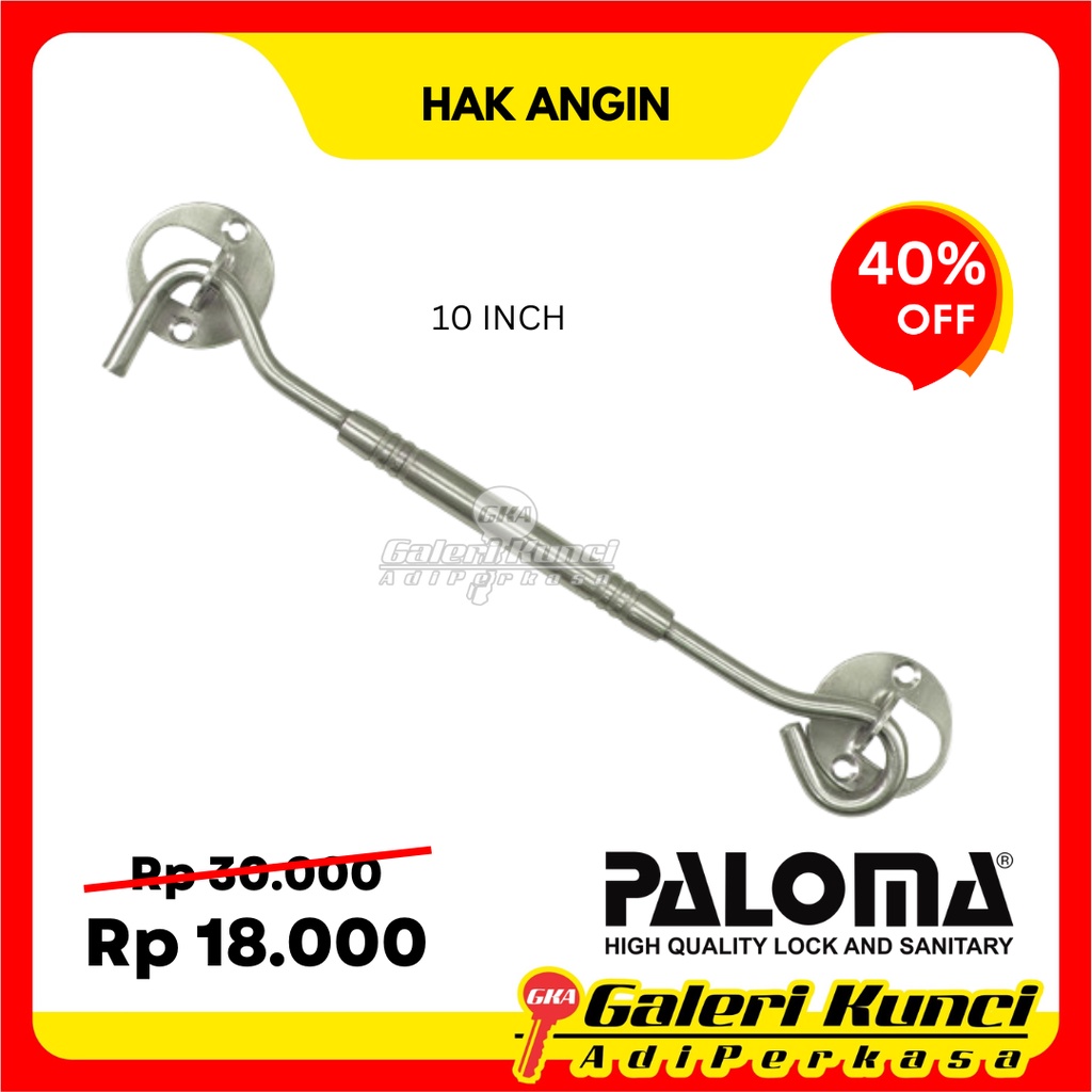 Jual Hak Angin PALOMA WHP514 WHP 502 10 Inch Kait Angin Penahan Jendela ...