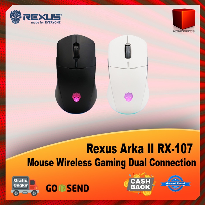 Jual Rexus Mouse Wireless Gaming Arka II RX-107 Dual Connection ...