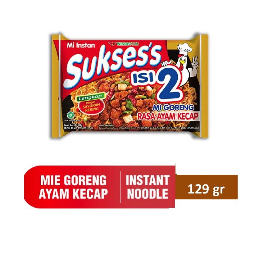 Jual Sukses Mie Goreng isi 2 Rasa Ayam Kecap 132gr/Mie Goreng Rasa Ayam ...