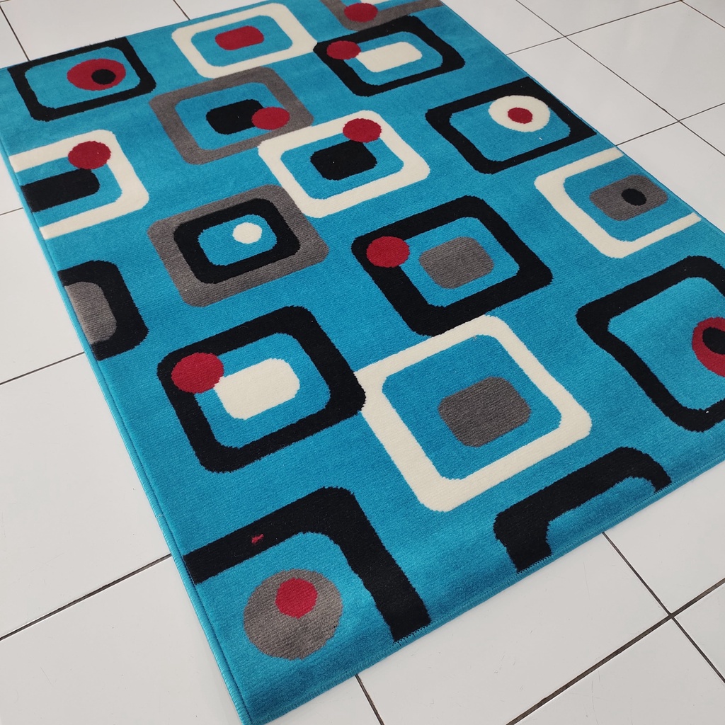 Jual Karpet Moderno 115x155 Permadani Lokal 2024 Mineral Blue | Shopee Indonesia
