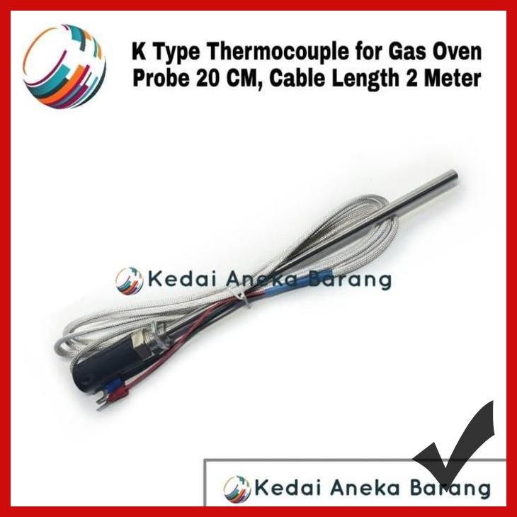 Jual K TYPE THERMOCOUPLE TEMPERATURE SENSOR OVEN GAS PROBE 20CM KABEL ...
