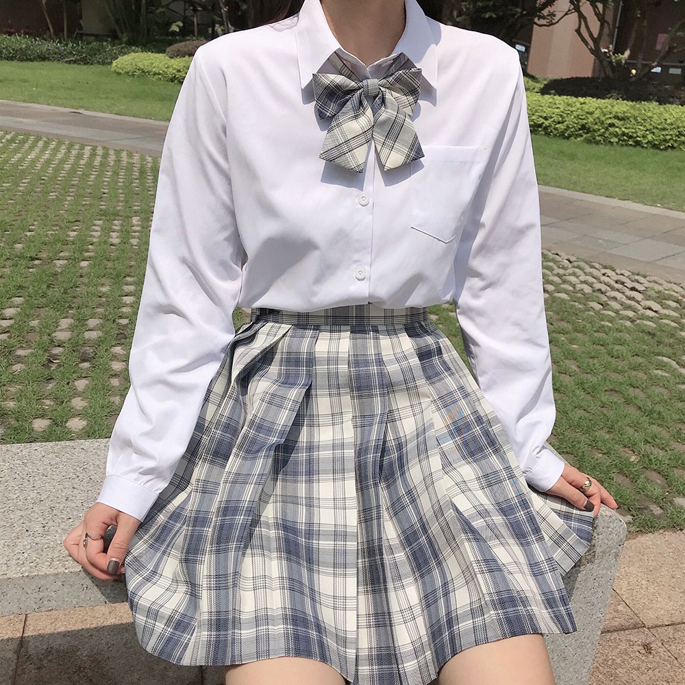 Jual School Uniform Set Japanese Student Long Sleeve Sexy Jk Uniform ...