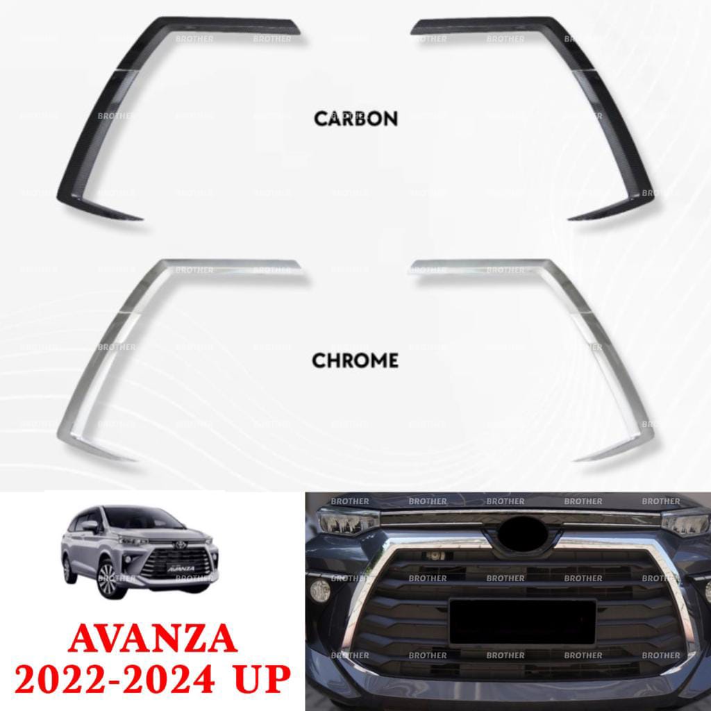 Jual List Grill Depan Avanza 2022 2023 2024 Chrome + Carbon | Shopee ...