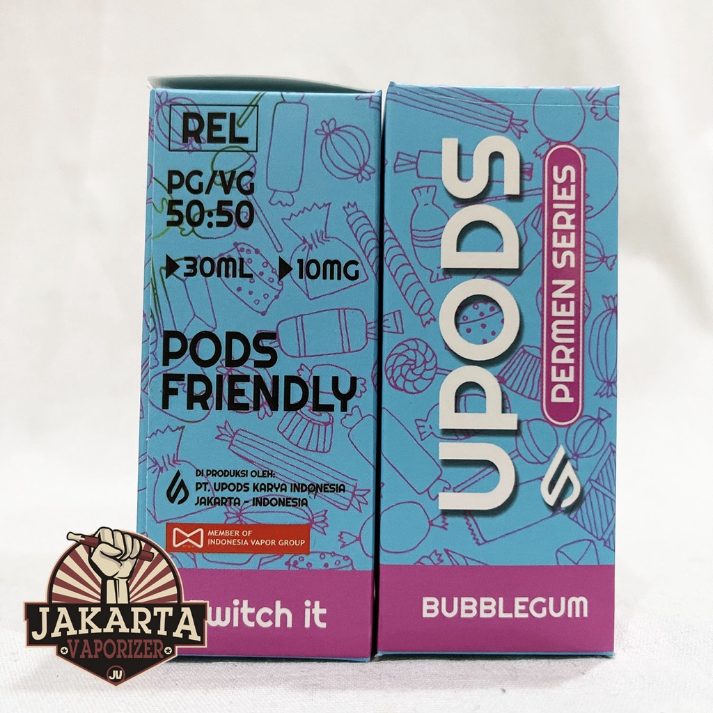 Jual [SALT] UPODS BUBBLEGUM SALTNIC PODS FRIENDLY 30ML 10MG BY UPODS ...