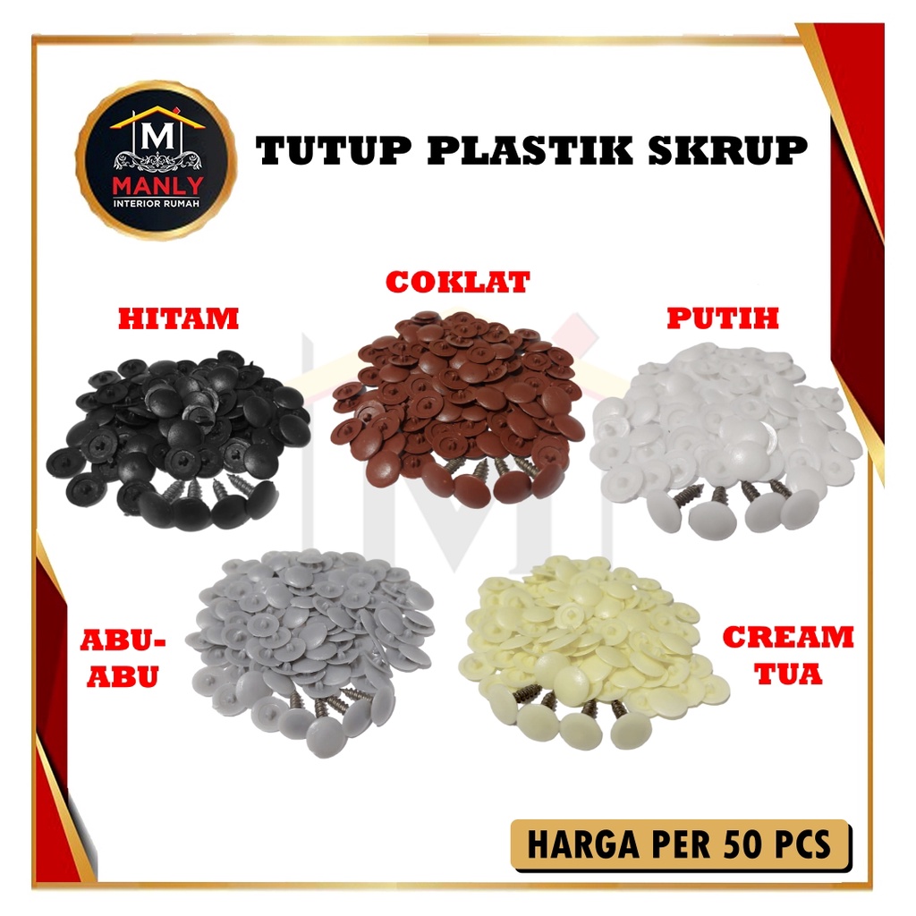 Jual Tutup Sekrup Tutup Skrup Plastik Dop Screw Cap Cover Skrup MURAH ...