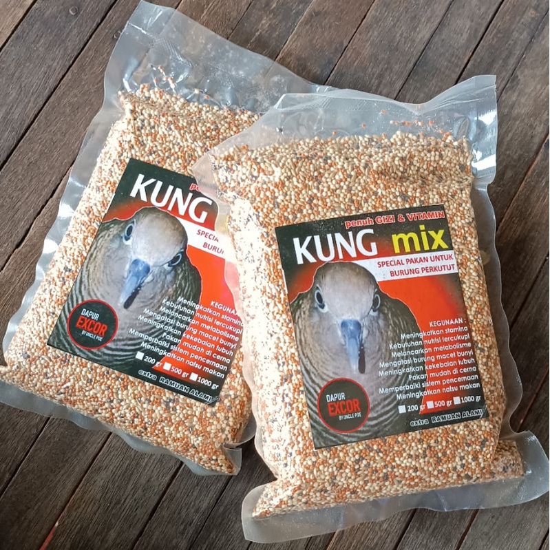 Jual Pakan Burung Perkutut Kung Mix Gacor Harian Dapur Excor 500gr ...