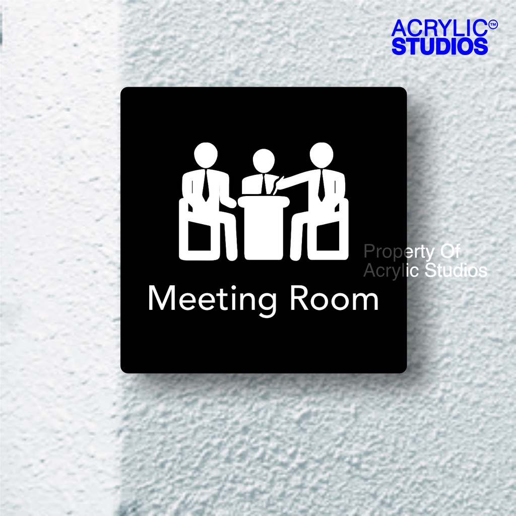 Jual Sign Board / Akrilik Sign Modern Kotak / Signage Meeting Room ...