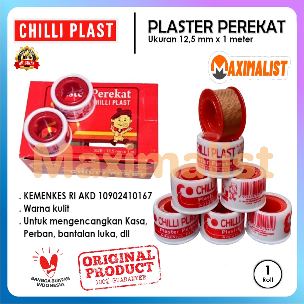 Jual Chili Plast - Plester Perekat Rol - Plester Chili Plast Kain ...