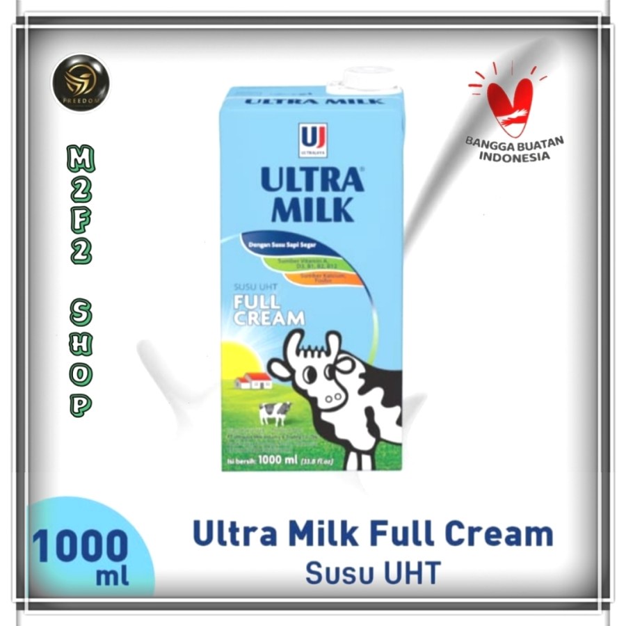 Jual Susu Ultra Milk Rasa Full Cream Kotak UHT | Plain - 1000 ml | 1 liter (Kemasan Satuan ...