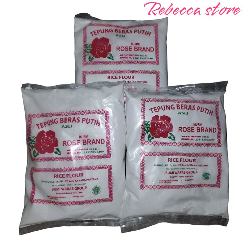 Jual ROSE BRAND TEPUNG BERAS PUTIH | TEPUNG BERAS 200g | Shopee Indonesia