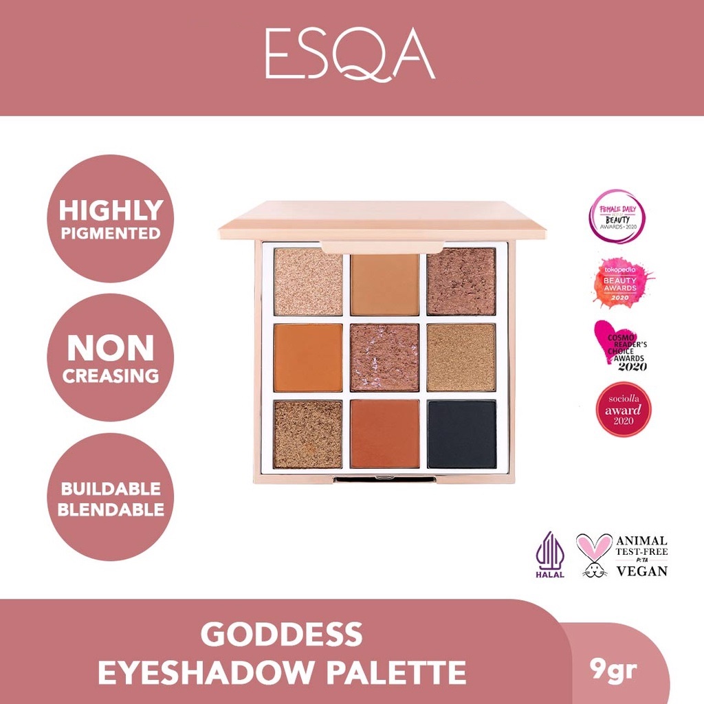 Jual ESQA Goddess Eyeshadow Palette 9gr | Shopee Indonesia