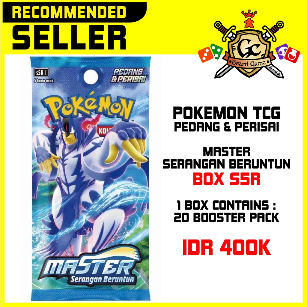 Jual Pokemon TCG Indonesia - Master Serangan Beruntun Box S5R ...