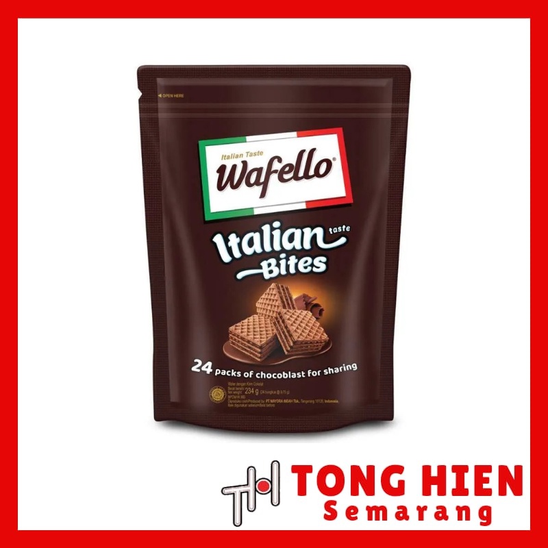 Jual WAFELLO WAFER ITALIA CHOCOLATE 24`S (234GR POUCH) | Shopee Indonesia