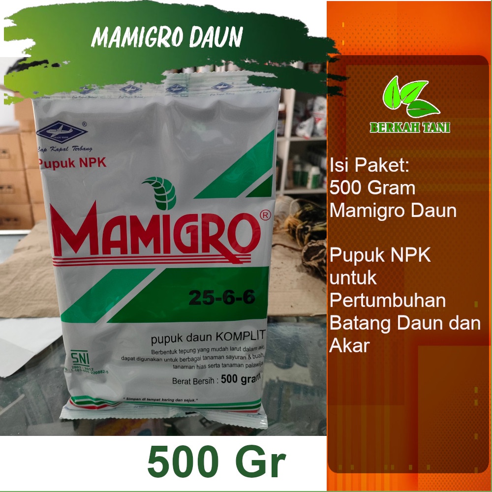 Jual Pupuk Mamigro Hijau 500 Gram Pupuk NPK Pertumbuhan Tanaman ...
