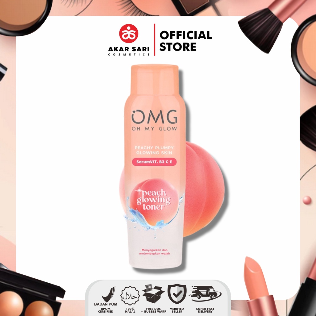 Jual OMG OH MY GLOW PEACH GLOWING TONER - 100 ml | Shopee Indonesia