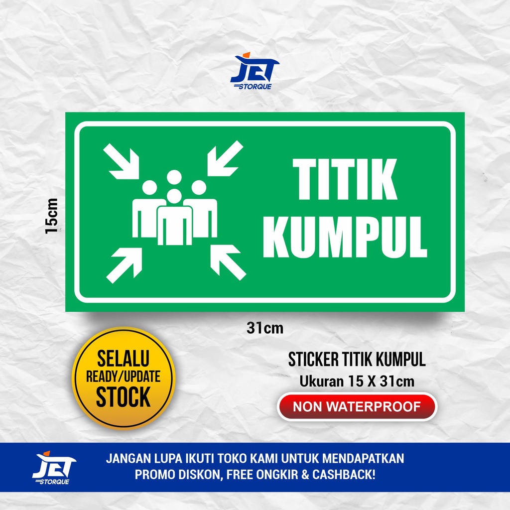Jual Sticker Jalur Evakuasi Kanan Kiri Tangga dan Area Titik Kumpul ...