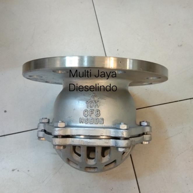 Jual Foot Valve Stainless Flange Jis 10K 4" Inch/Foot Valve Full Ss 304 ...