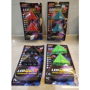 Jual LAMPU LED STROBO segitiga MOBIL 5 TITIK 12V KEDIP BLITZ 2 buah ...