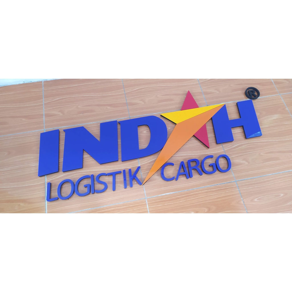 Jual Logo ekspedisi Indah Logistik Cargo Akrilik murah/logo ekspedisi ...