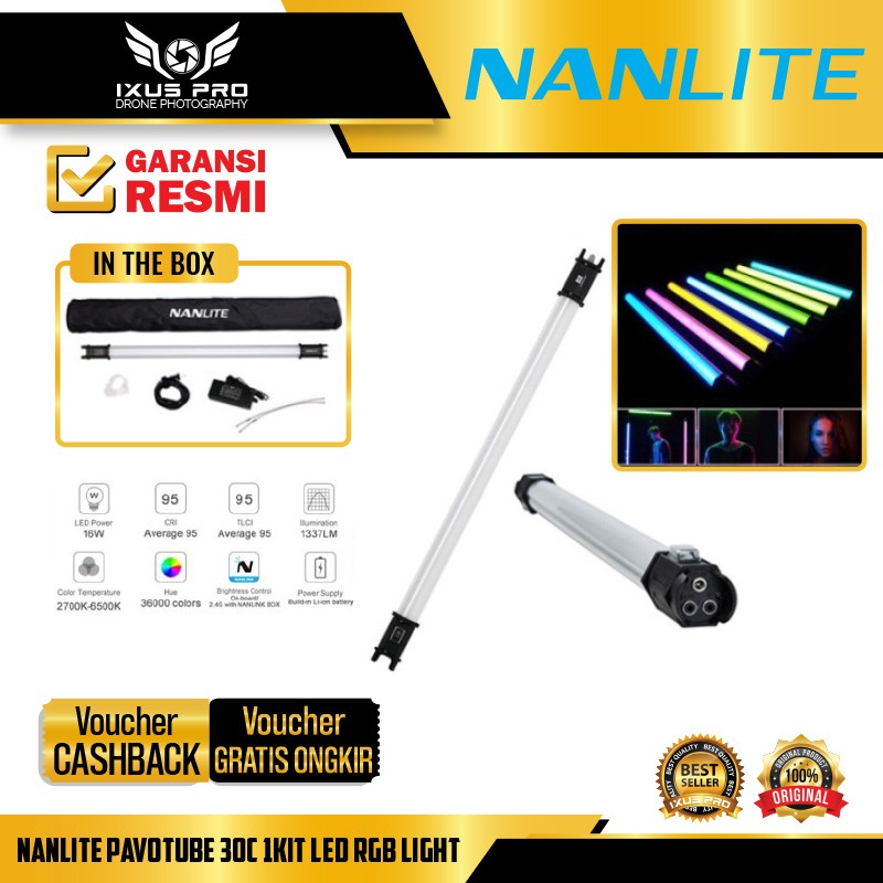 Jual NanLite PavoTube 30C 1Kit LED RGB Light Tube 30C 1 Kit | Shopee ...