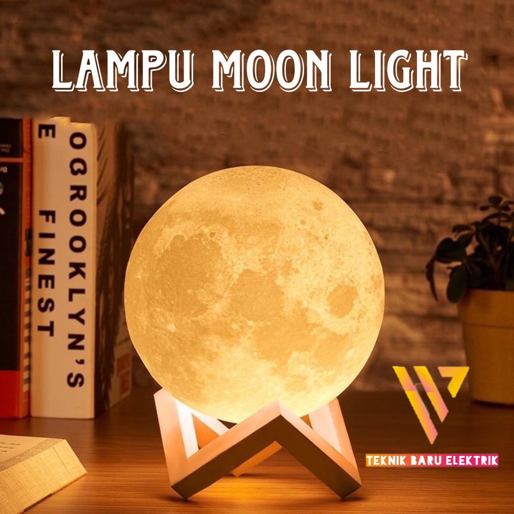 Jual LAMPU MOON LIGHT LED BULAN UNIK LUCU 3D KADO KAMAR TIDUR ANAK ...