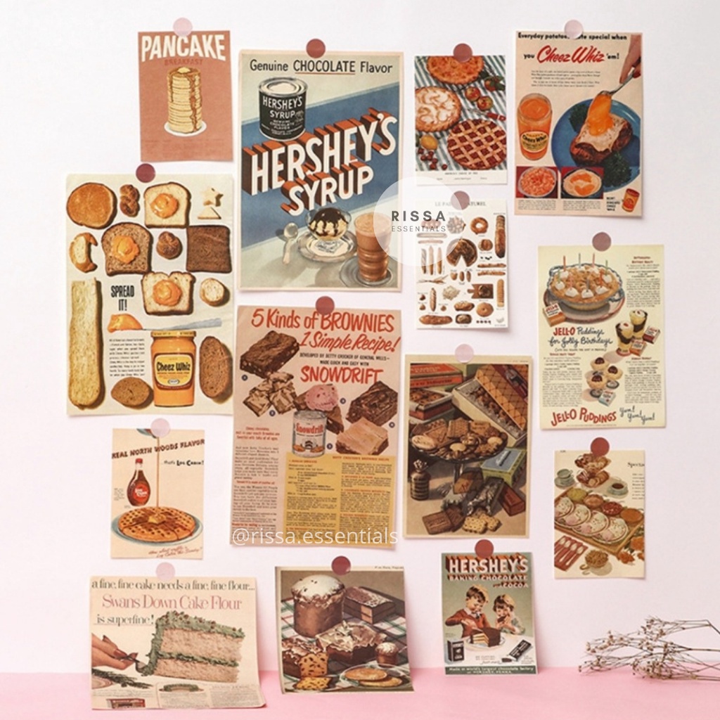 Jual [RISSA] Properti Foto Poster Vintage Makanan Vintage Retro Poster ...
