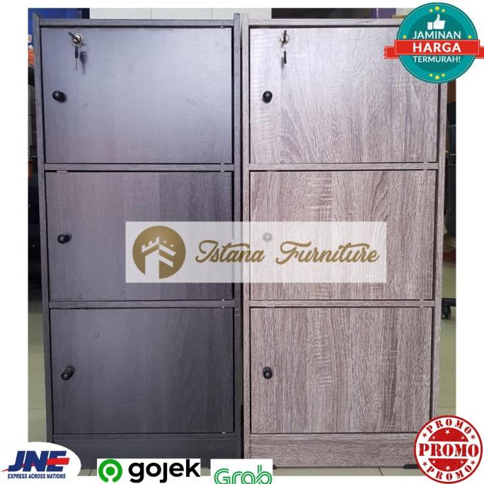 Jual LEMARI RAK BUKU SERBAGUNA LOKER DOKUMEN KANTOR KAYU 3 SUSUN ...