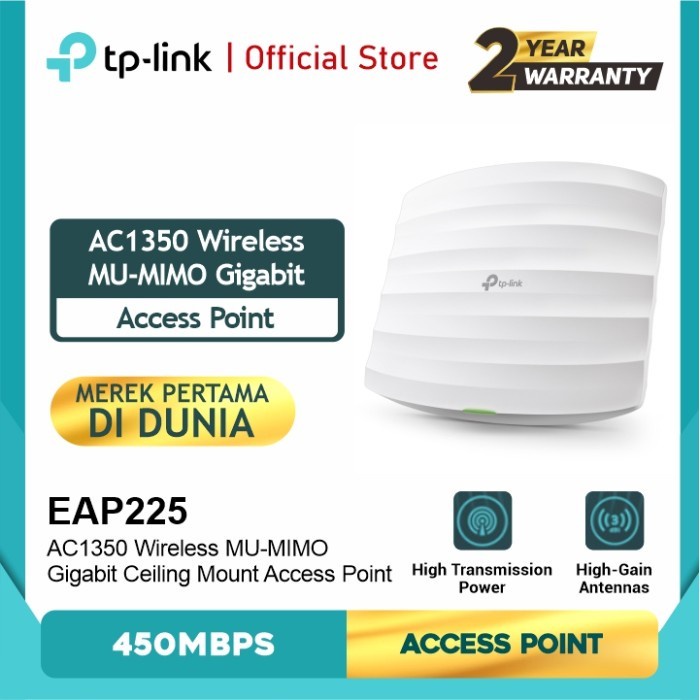 Jual TP-link EAP225 AC1350 Wireless Dual Band Gigabit Indoor | Shopee ...
