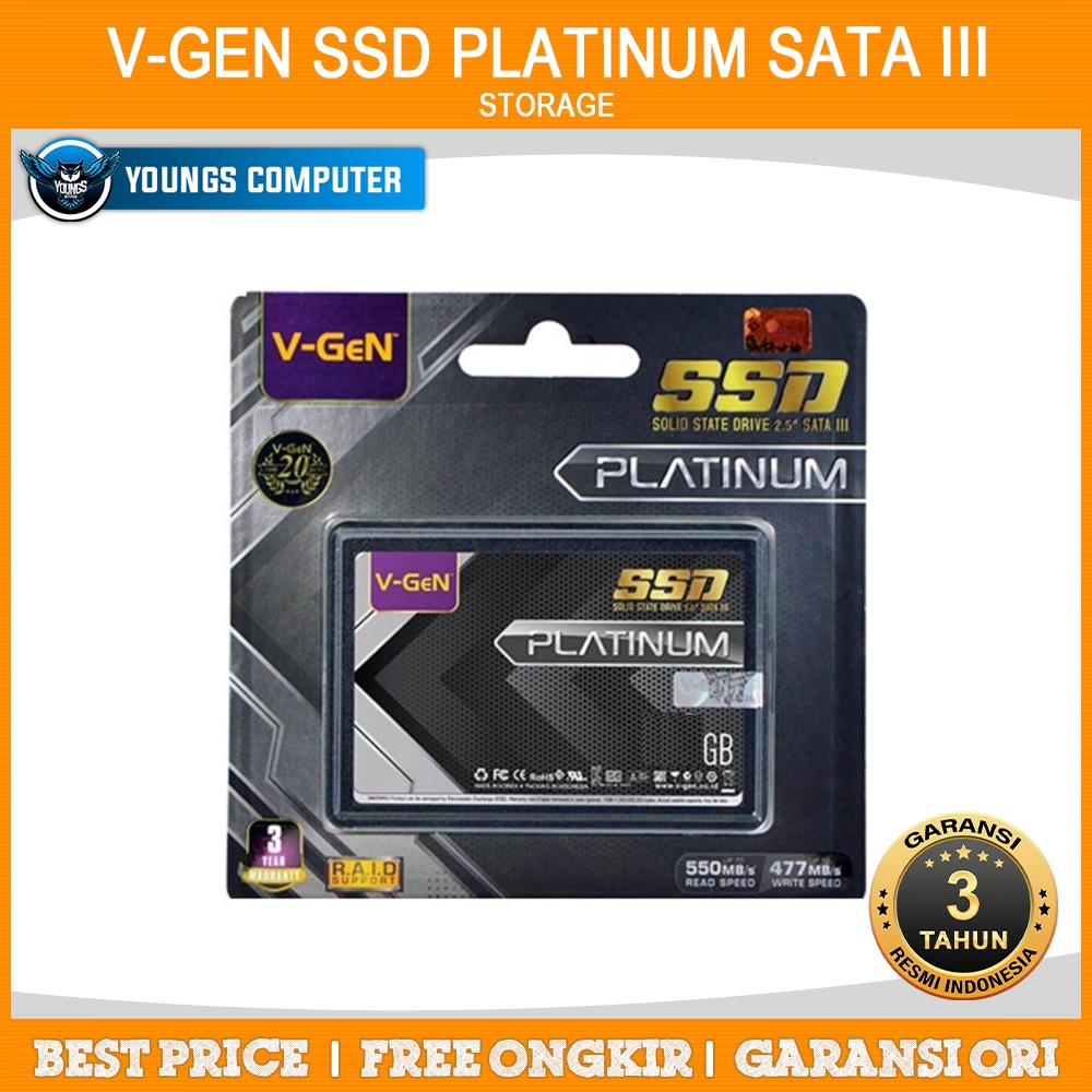Jual SSD V-GEN PLATINUM 256GB SATA III 2.5" VGEN GARANSI 3 TAHUN ...