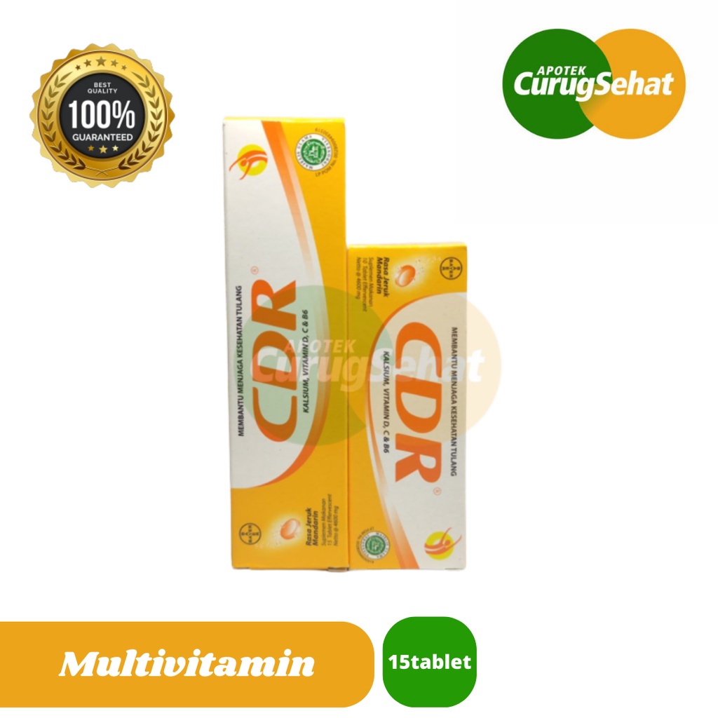 Jual CDR Effervescent Suplemen Multivitamin Tablet Vitamin | Shopee ...