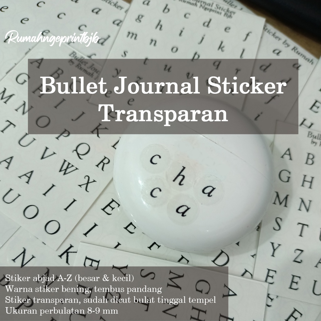 Jual Bullet Journal Sticker TRANSPARAN | Stiker Jurnal Bulat BENING ...