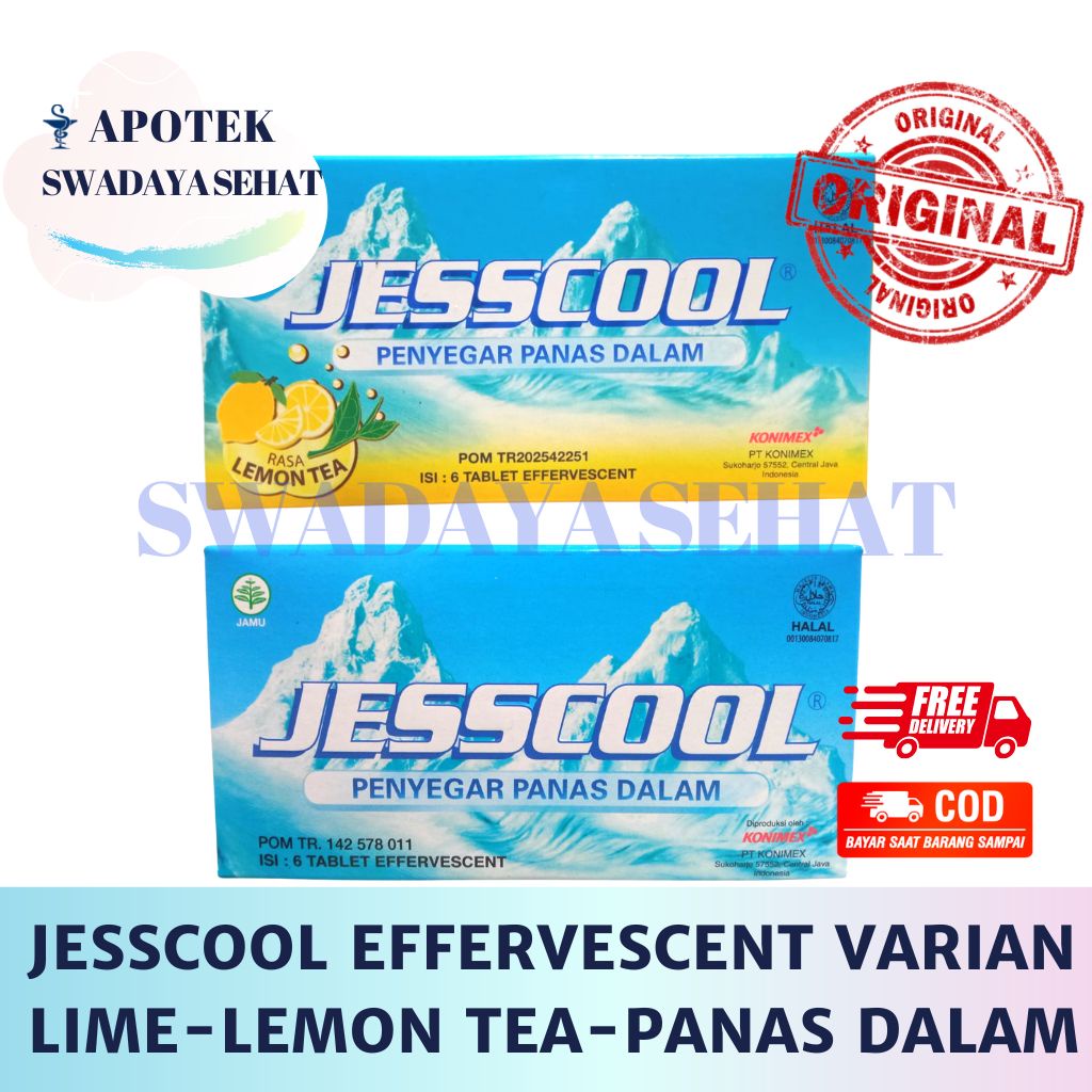 Jual JESSCOOL LIME LEMON TEA Effervescent Box Sachet - Penyegar Panas ...