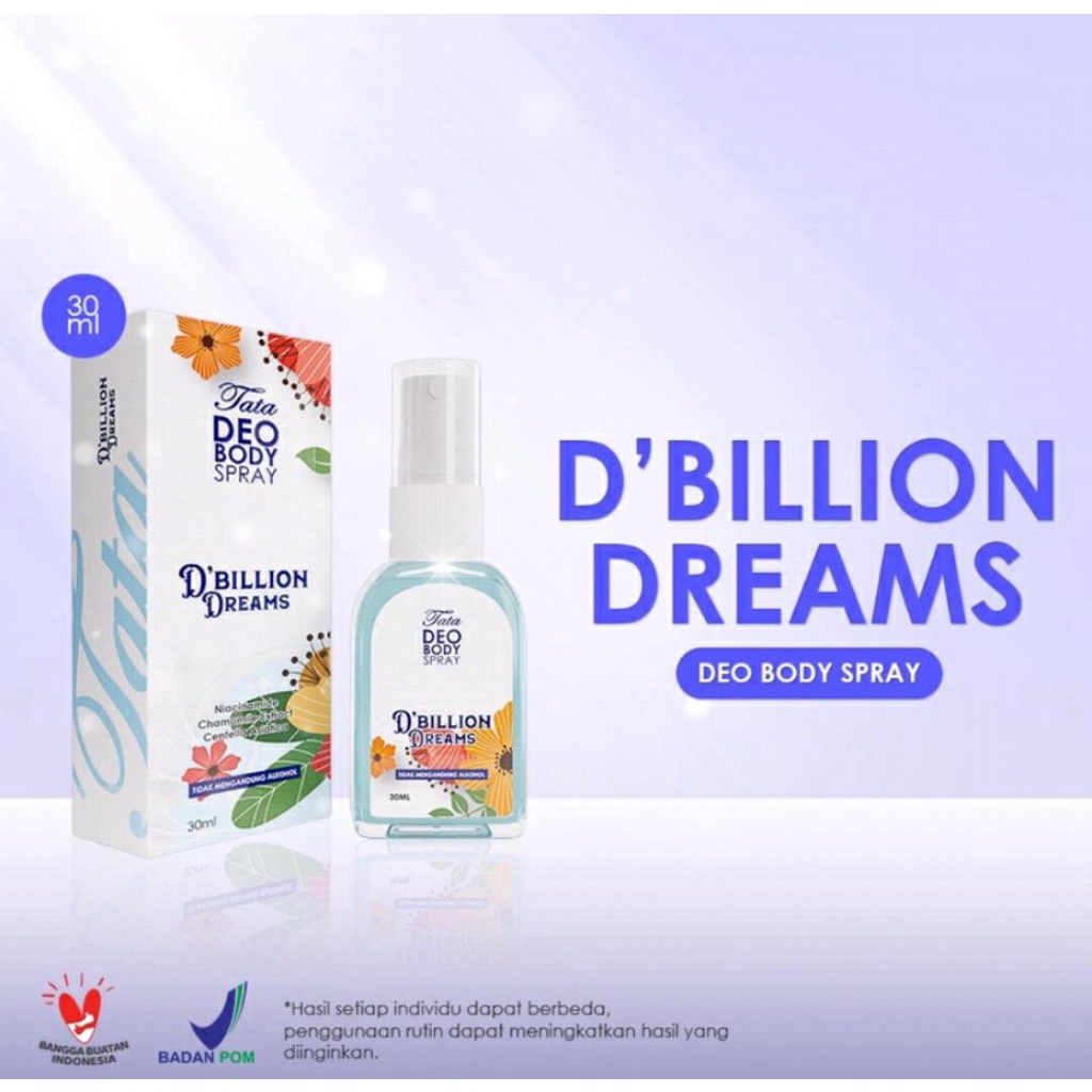 Jual Tata Deo Body Spray D'Billion Dreams 30ml (TDDD) | Shopee Indonesia