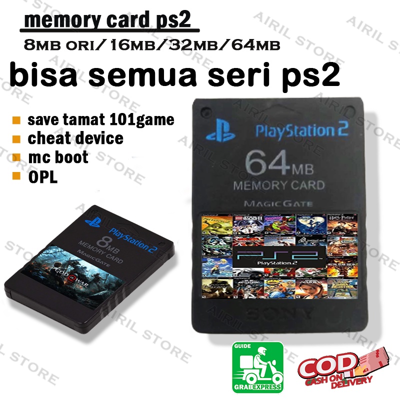 Jual Memory card save tamat+mc boot+opl+program unlaunch ps2 64MB/32MB/16MB | Shopee Indonesia