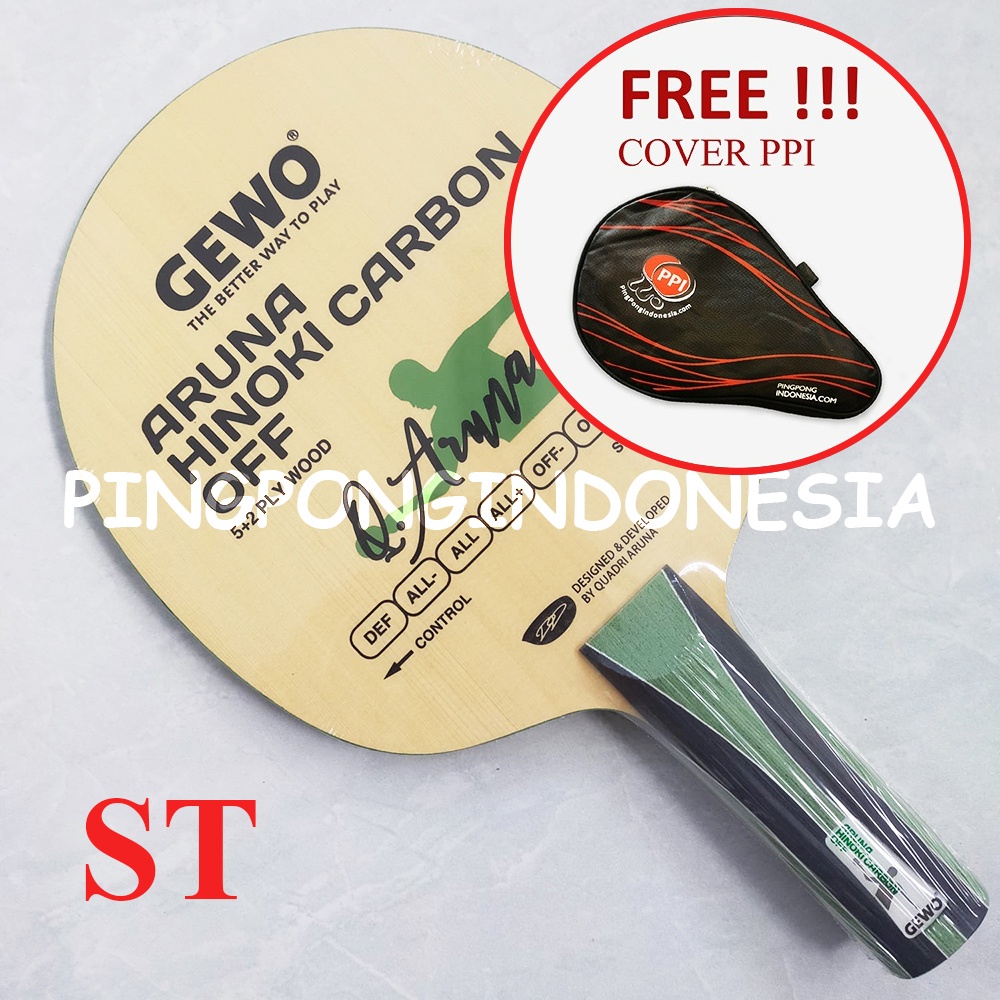 Jual GEWO Aruna Hinoki Carbon OFF - Kayu Pingpong Blade Tenis Meja Bet Bat Offensive Offensive+ ...