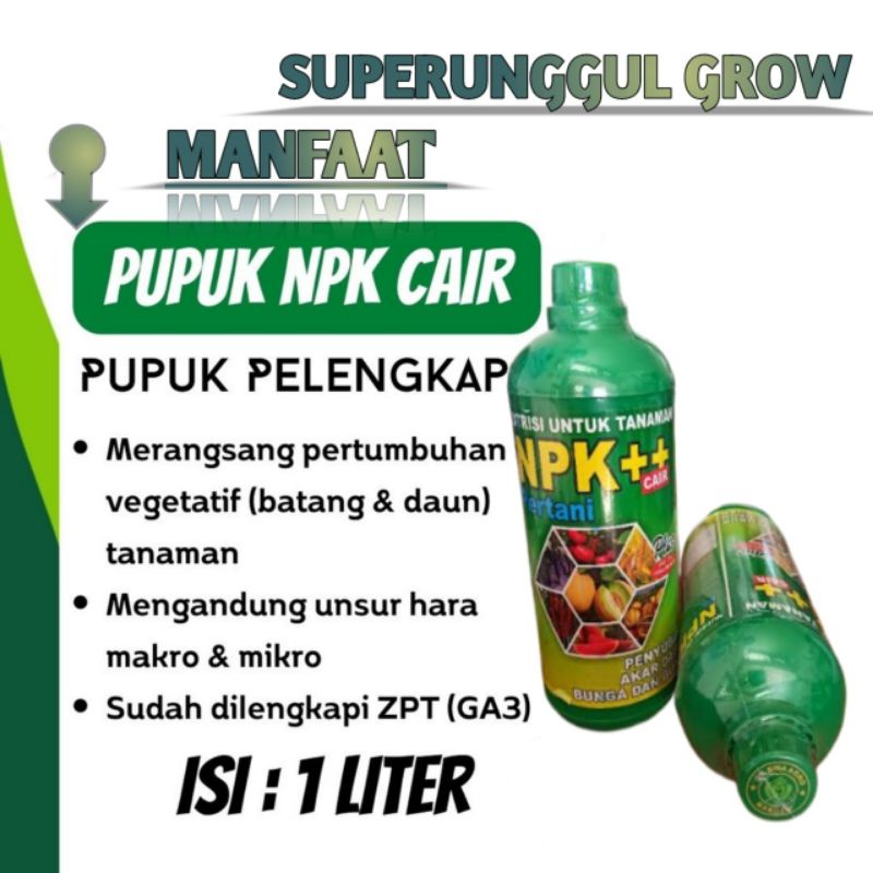 Jual Pupuk Daun NPK Plus Suplemen Penyubur Akar Bunga Dan Daun Kemasan 1 liter | Shopee Indonesia