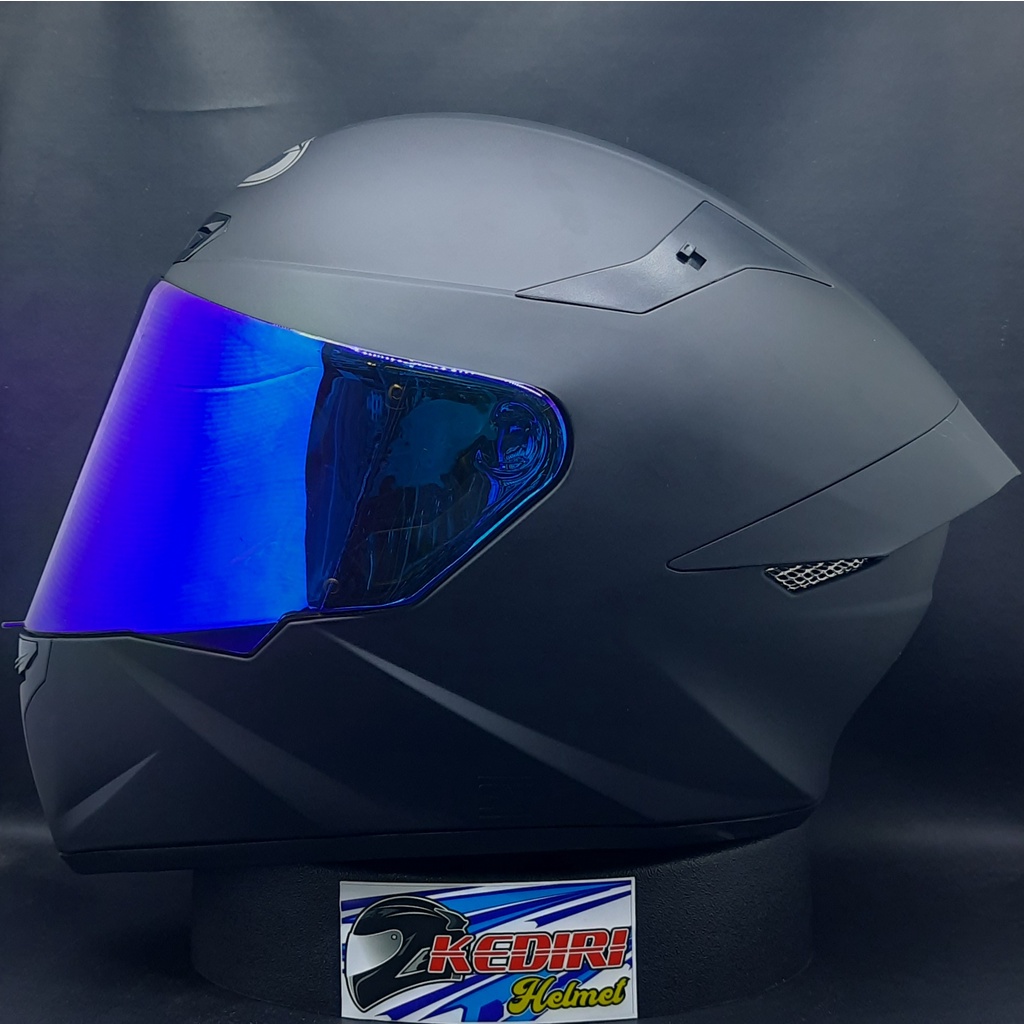 Jual Helm KYT TT COURSE plain solid ttc polos black doff white gorilla ...