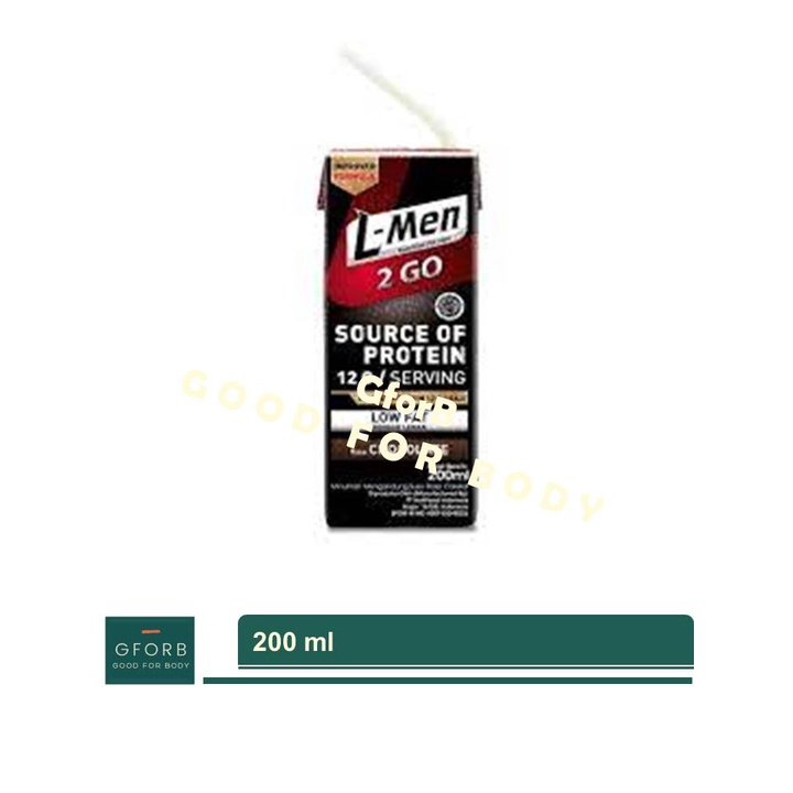 Jual L-Men 2 Go Ready To Drink Susu 200 ml UHT Chocolate Protein ...