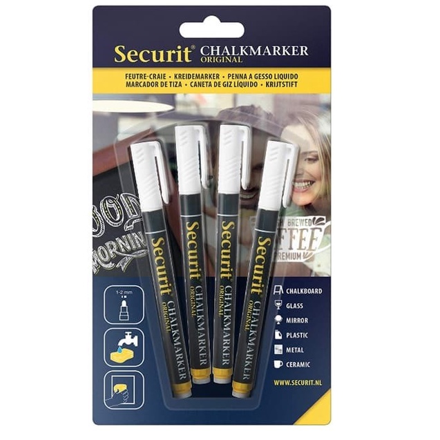Jual Spidol Lukis | Securit ChalkMarker Chalk Pen Spidol Putih Kaca ...