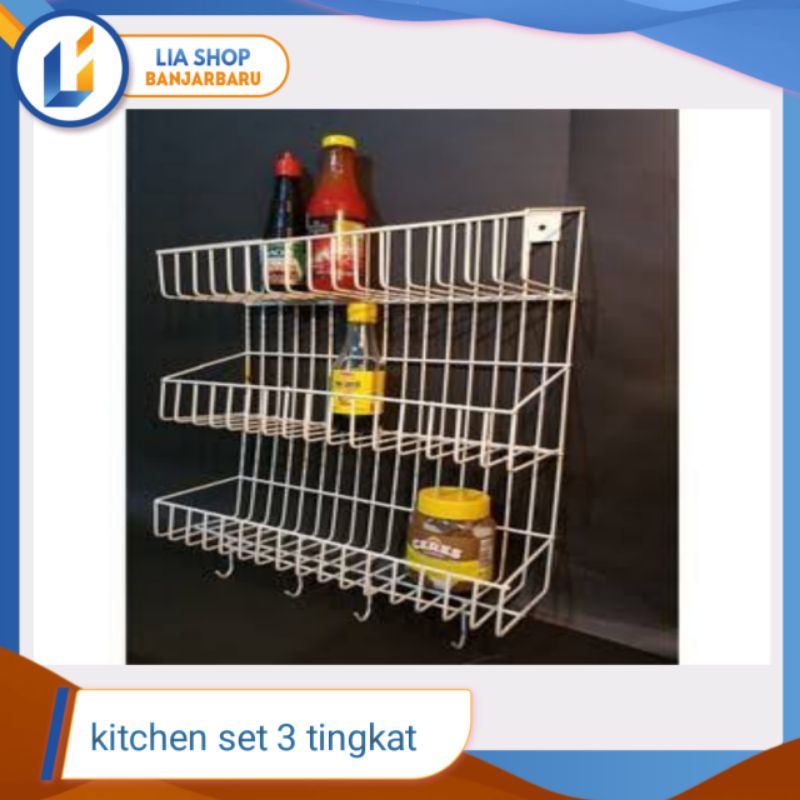 Jual rak bumbu / rak botol susun 3 / Rak Susun Dapur Rak Kamar Mandi ...
