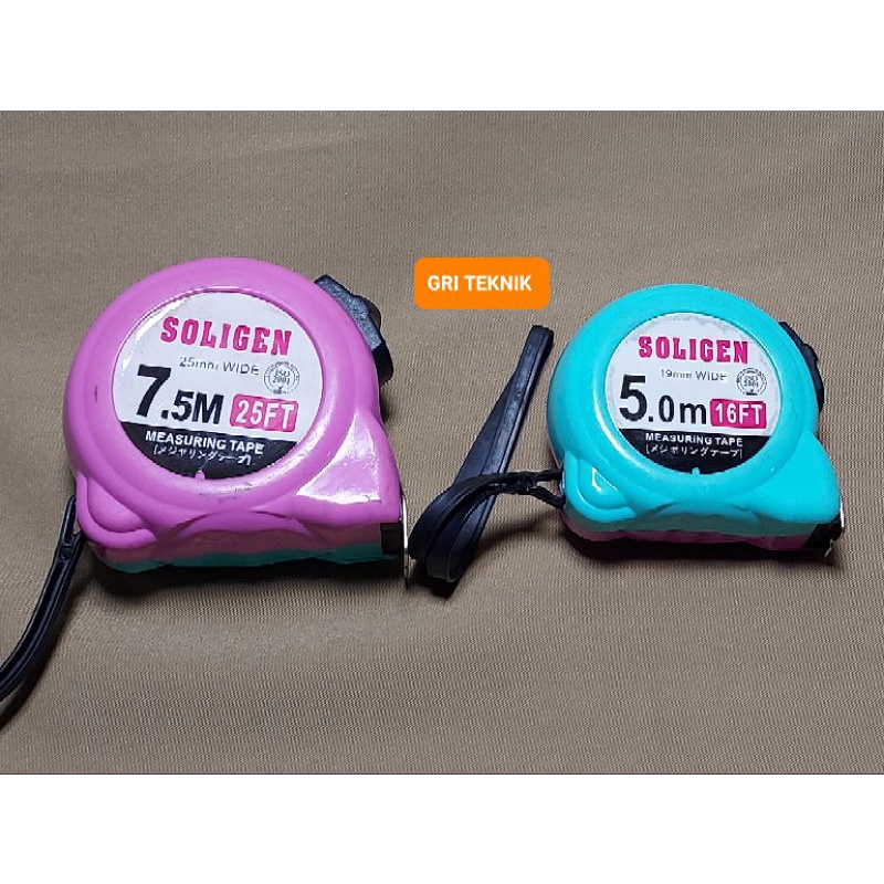 Jual METERAN SOLIGEN UKURAN 5 METER DAN 7.5 METER / METERAN TARIK ...
