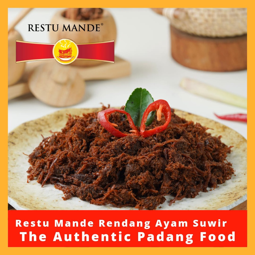 Jual Restu Mande Rendang Suir Ayam 200gram | Shopee Indonesia
