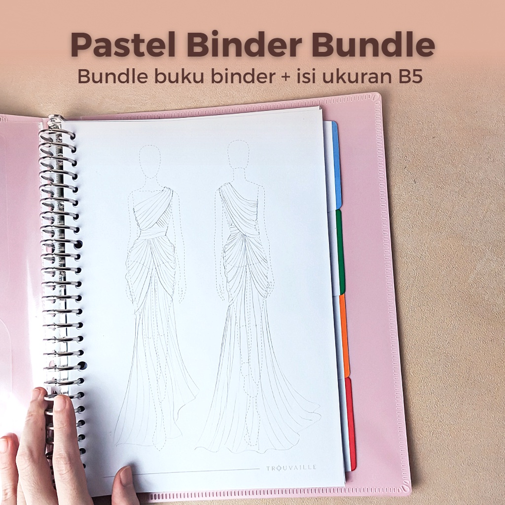 Jual Fashion Design Bundle - Loose Leaf dan Buku Binder ukuran B5 untuk ...