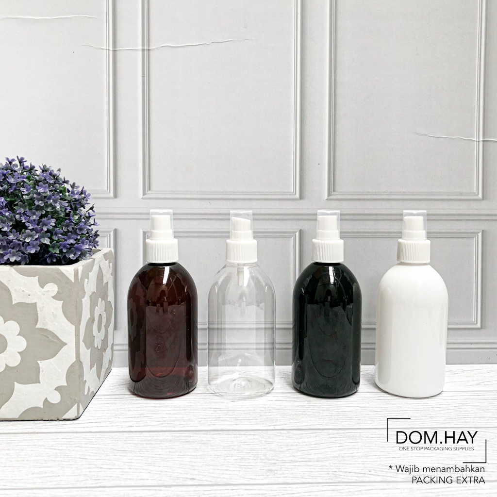 Jual 250ml Oval Botol Pump Treatment Putih Plastik PET Hand Sanitizer ...