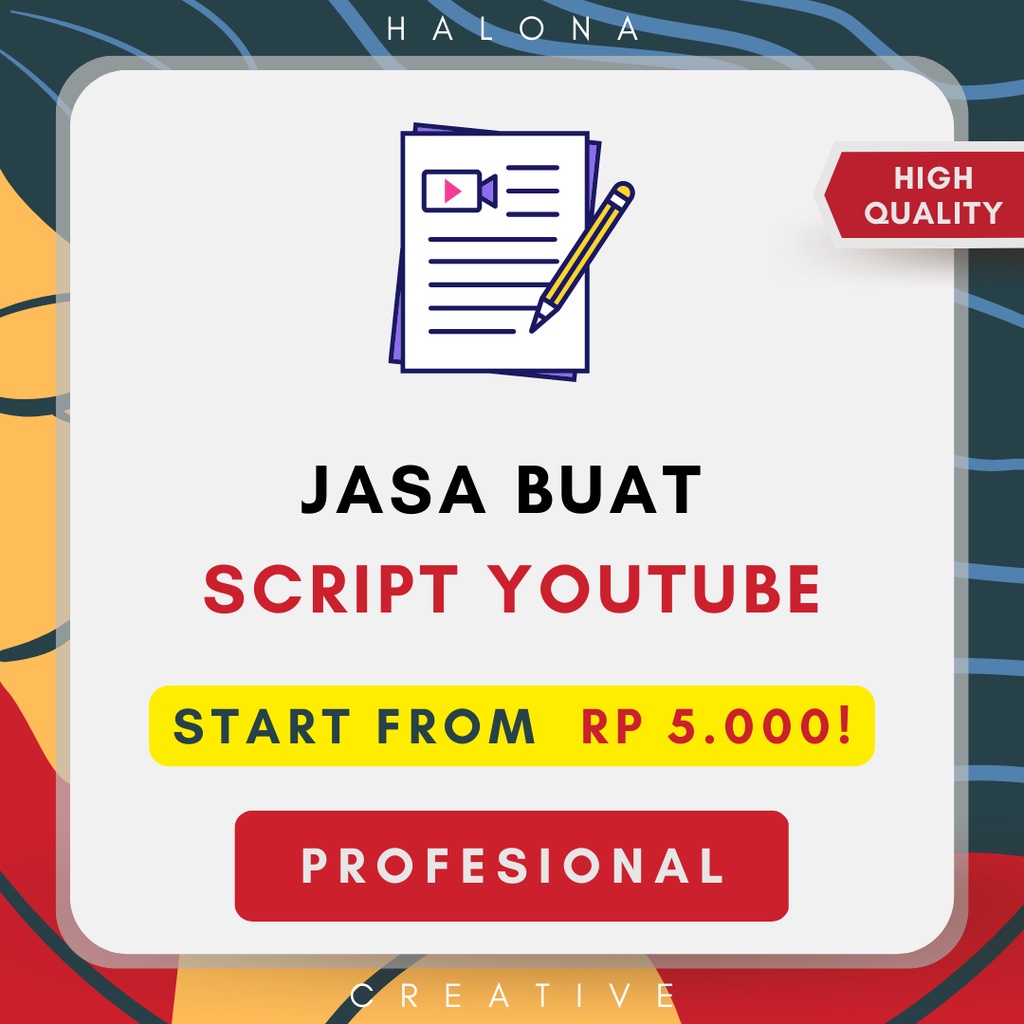 Jual Jasa Buat Script / Skrip Youtube | Tktk | Reels | Shopee Indonesia