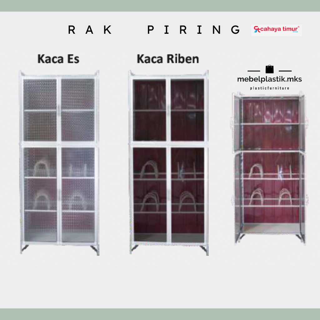 Jual Rak Kaca/ Rak Dapur/ Rak Piring/ Rak Keramik/ Rak Full Box tiang ...