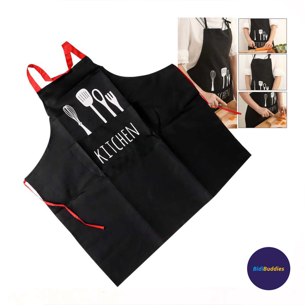 Jual Celemek Apron Dapur Pria Wanita Model Kantung All Size Pelindung ...