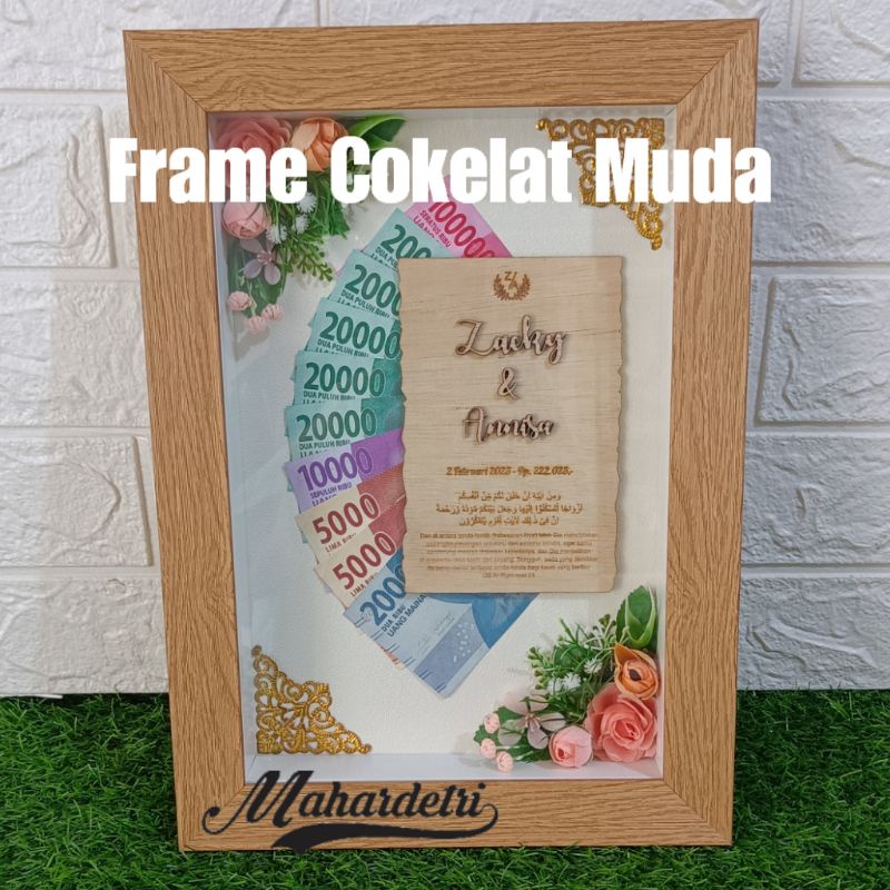 Jual Mahar Uang HELWA termasuk frame 20x30 cm PROSES CEPAT 1 HARI JADI ...