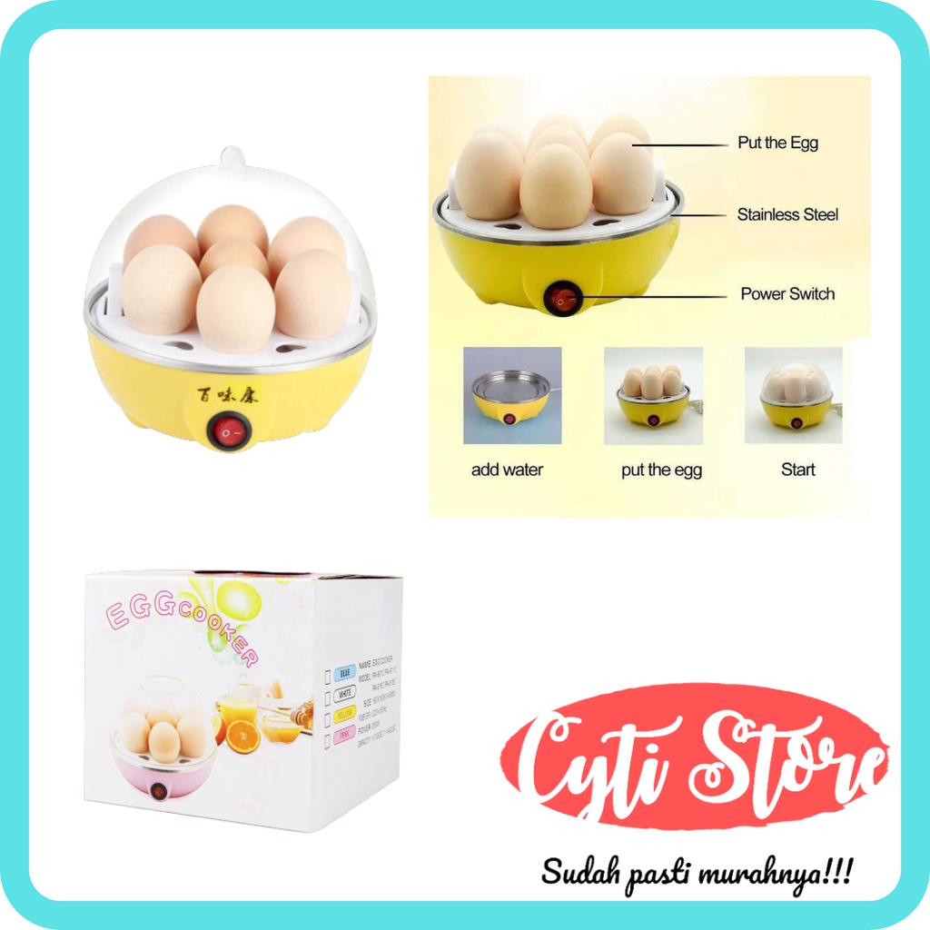 Jual Alat Rebus Telur Portable Otomatis | Electric Egg Cooker Boiler ...